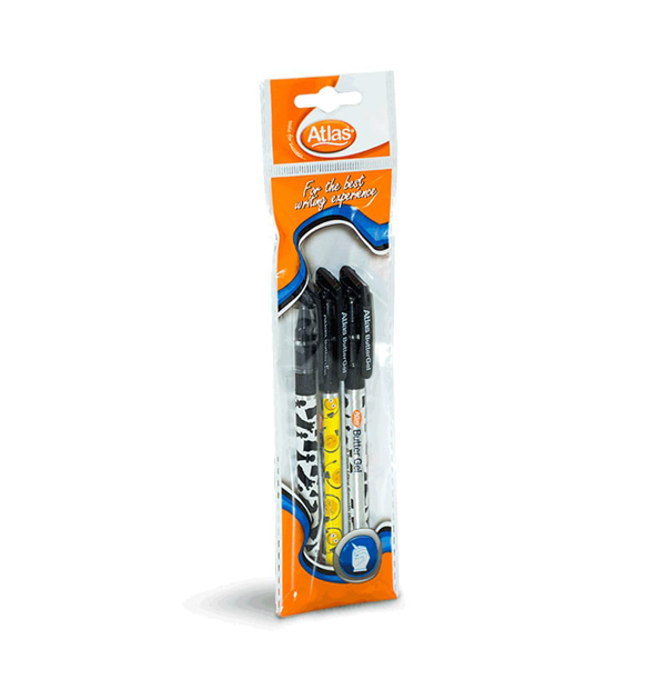 Atlas Pen Butter Gel Black – Pack of 3 – Sri Lanka – Stationery ...